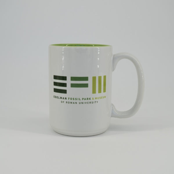 White EFM Mug – Edelman Fossil Park & Museum Store